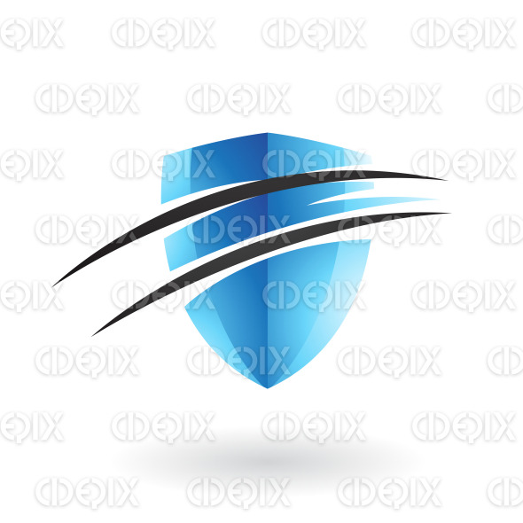 Blue and Black Split Shield | Cidepix