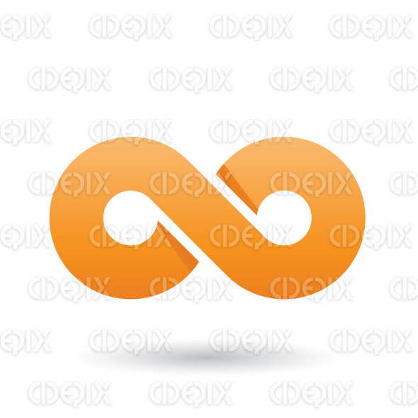 Orange Thick Infinity Symbol Vector Illustration | Cidepix