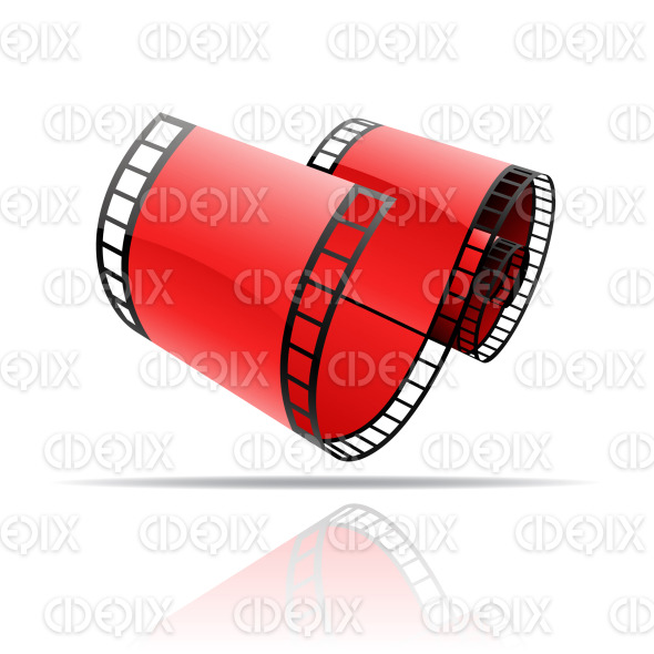red glossy film reel (strip) | Cidepix