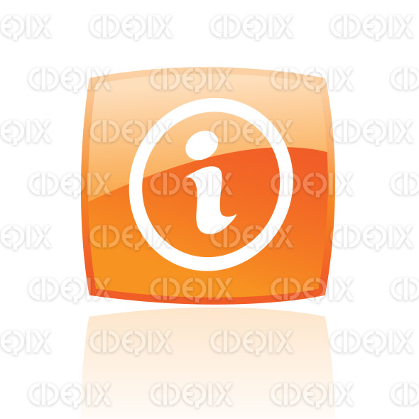 info icon on glossy orange button | Cidepix