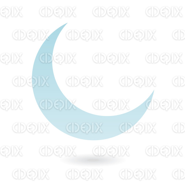 light blue new moon, crescent moon icon | Cidepix