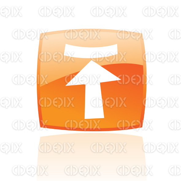 upload arrow icon on orange glossy button | Cidepix