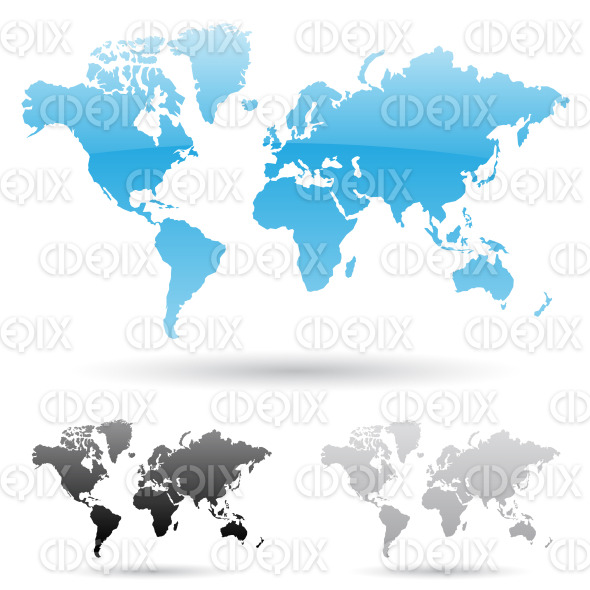 glossy blue, black and grey world maps | Cidepix