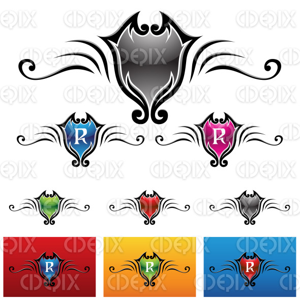 abstract colorful royal emblems | Cidepix