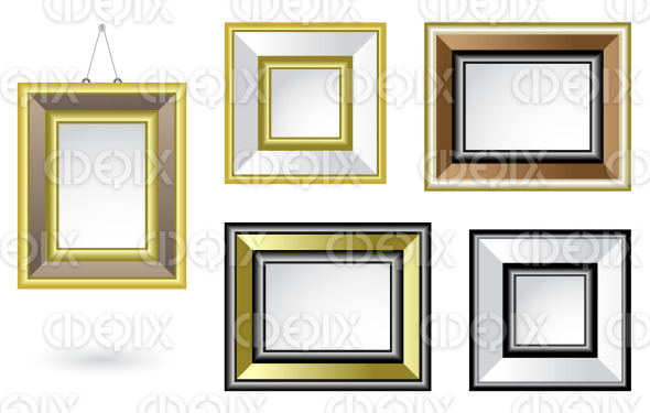 shiny and golden picture frames | Cidepix