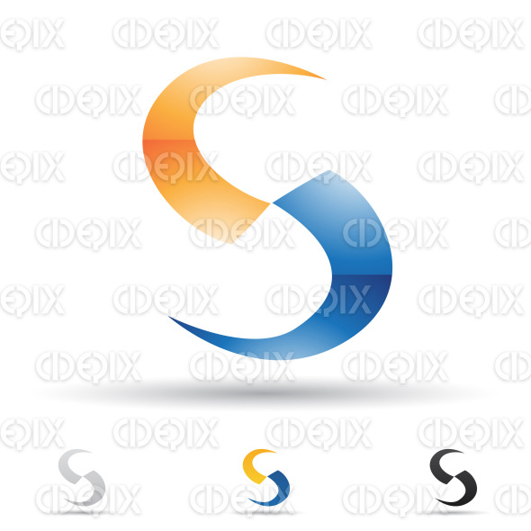 abstract designs and logo icons for letter S, set 3 | Cidepix