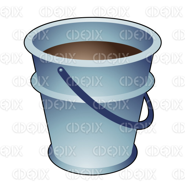 Blue Metallic Cartoon Bucket | Cidepix