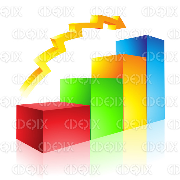 Red Green Yellow and Blue Glossy Stat Bars and Arrow | Cidepix