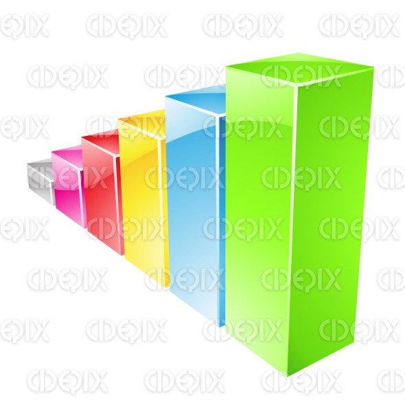 Colorful Glossy Stats Bars Graph | Cidepix
