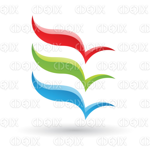 Red, Green and Blue Abstract Icon | Cidepix