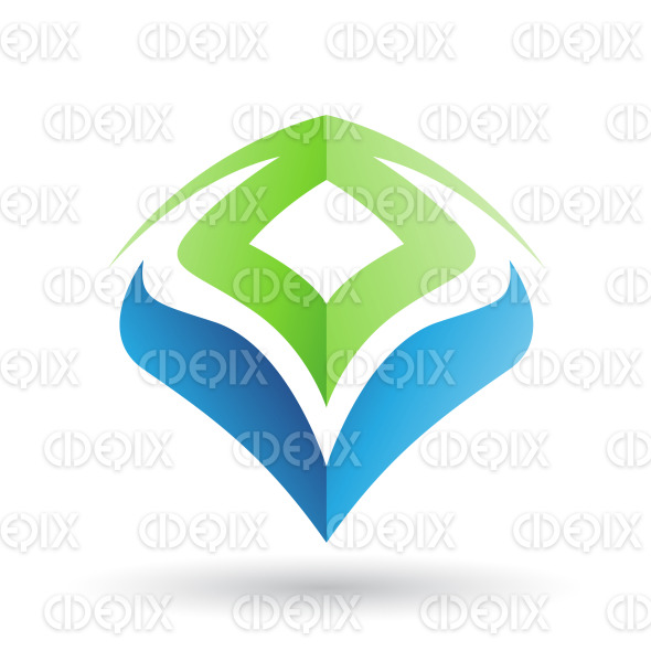 Green and Blue Abstract Icon | Cidepix