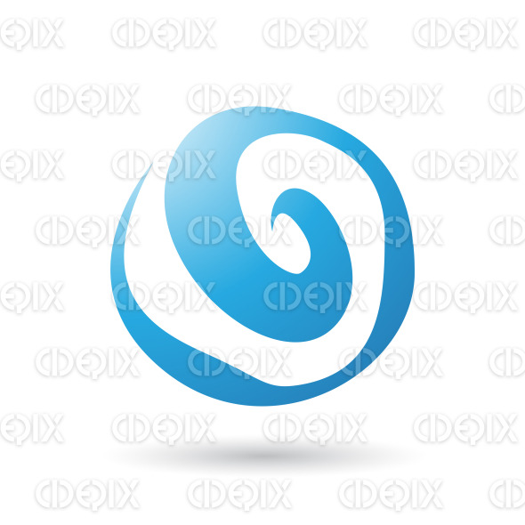 Blue Swirl Abstract Icon | Cidepix
