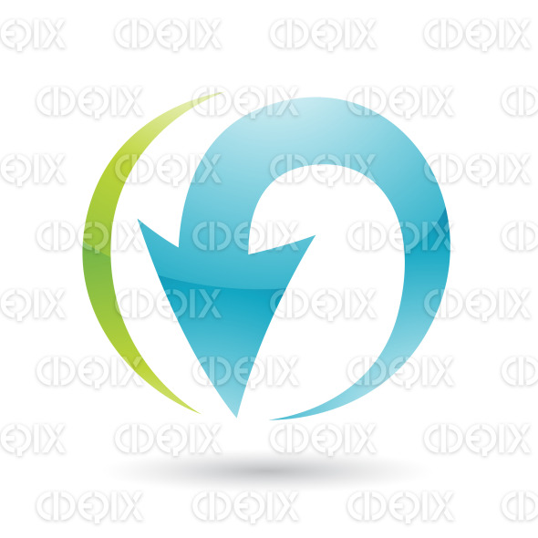 Green and Blue Abstract Icon | Cidepix
