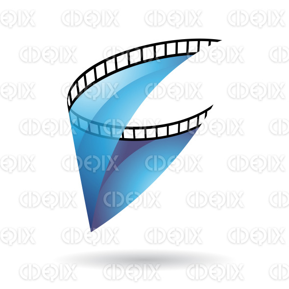 Blue Transparent Film Reel Icon | Cidepix