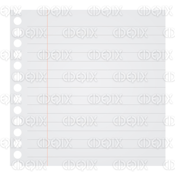 Notebook Paper Vector Illustration | Cidepix