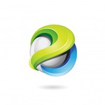 Round Glossy Letter A 3d Blue Logo Icon | Cidepix